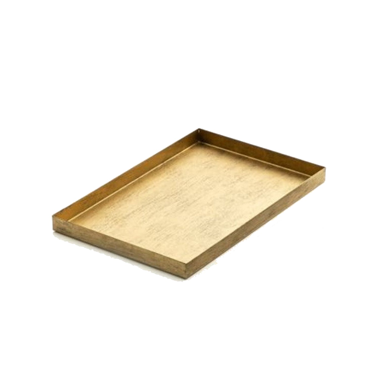 Gold Rectangular Metal Tray &VerticalLine;