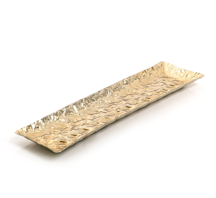 Gold Rectangle Metal Tray &VerticalLine;