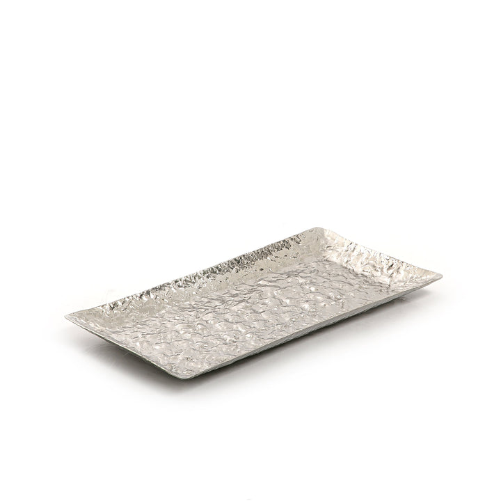 Silver Rectangular Metal Tray &VerticalLine;