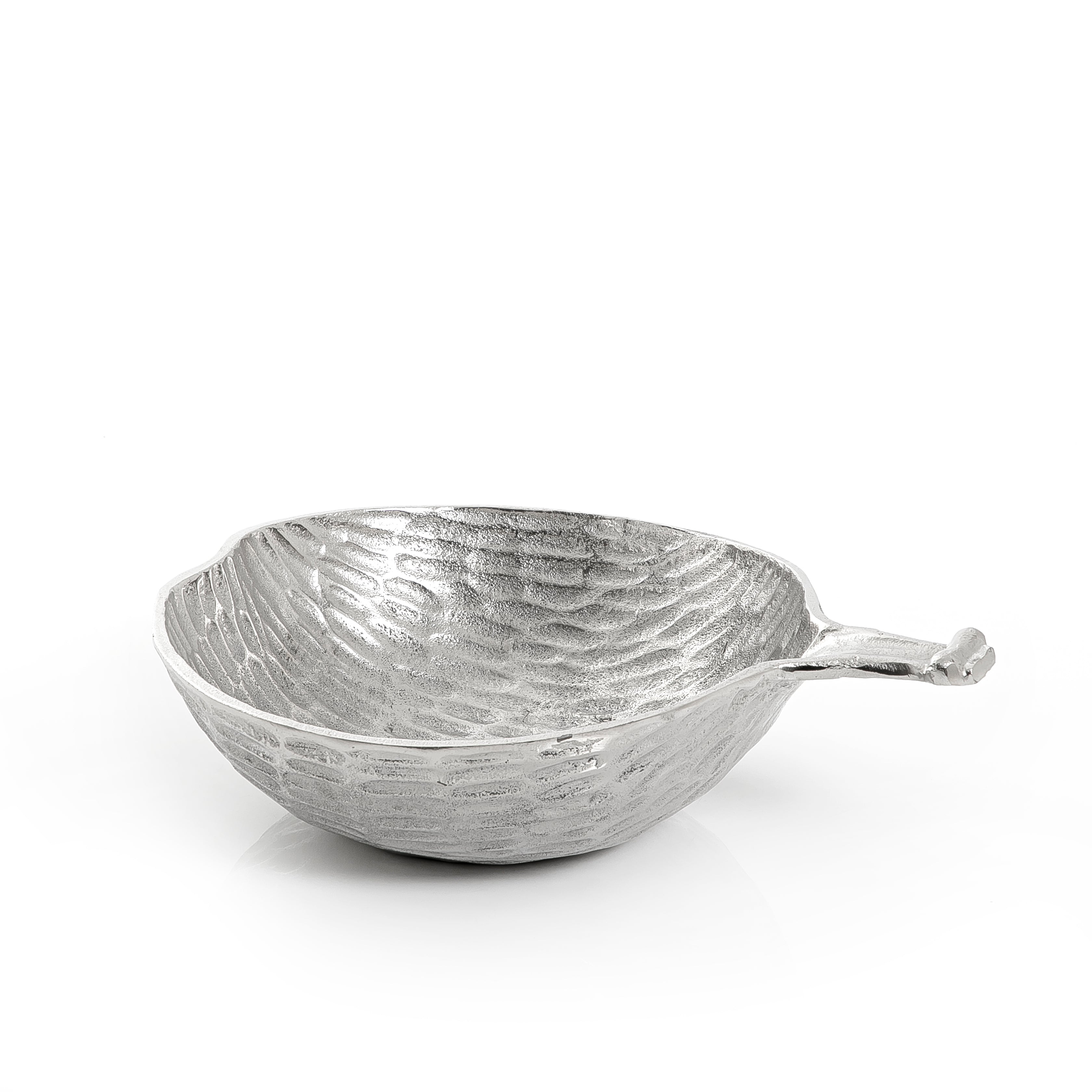 Silver Metal Bowl With Handle &VerticalLine;
