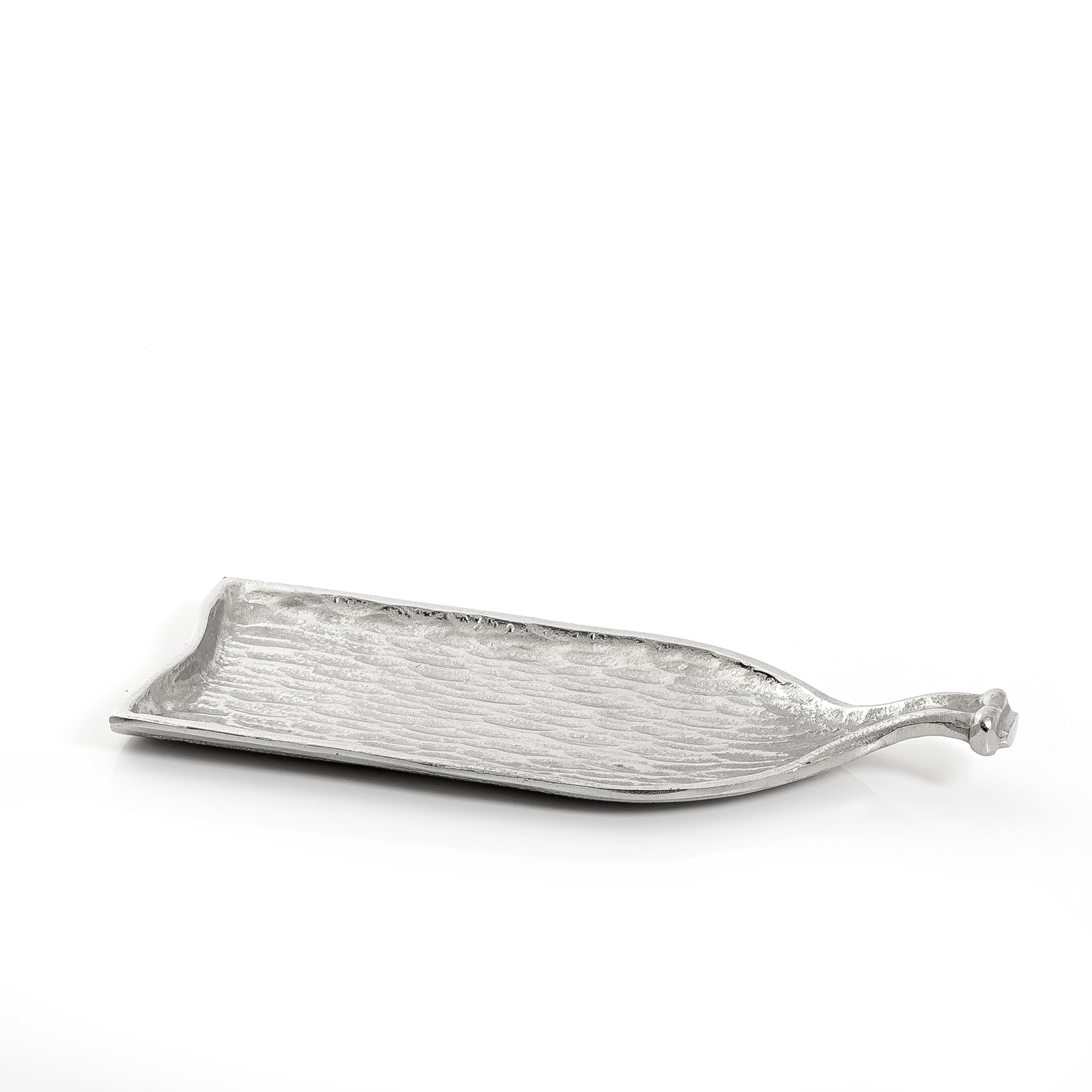 Silver Metal Plate With Handle &VerticalLine;