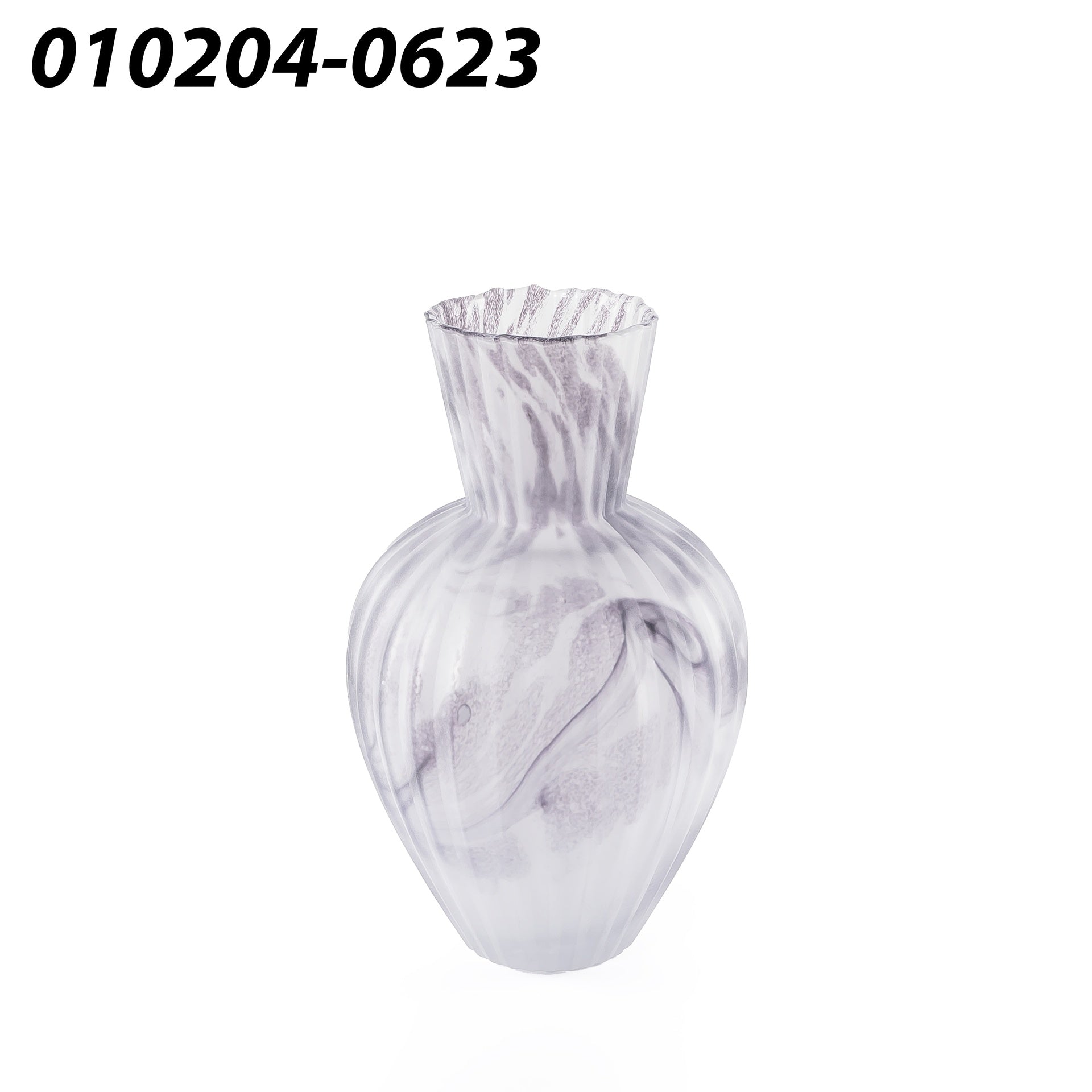 GLASS VASE-07136-196-24*24*41 - LIGHT PURPLE FINISH &VerticalLine;